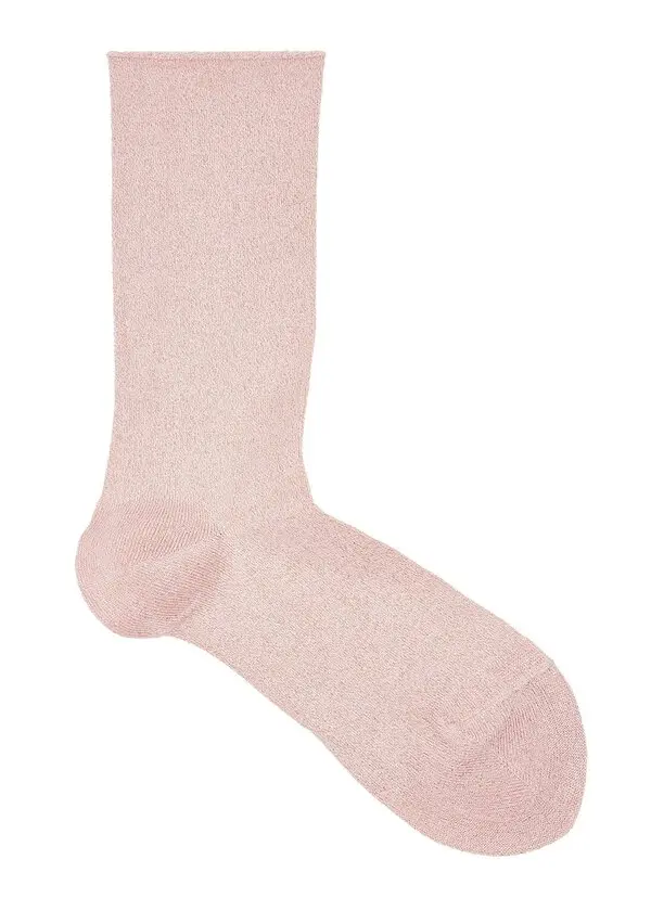 Falke Metallic-weave Socks - Light Pink