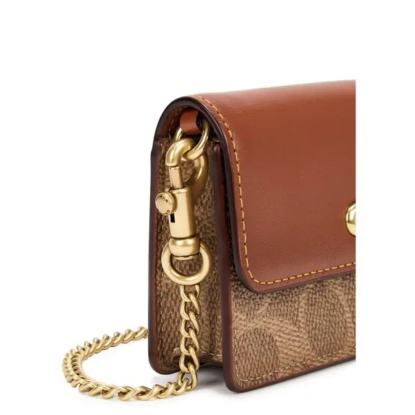 COACH Monogrammed Leather Wallet-on-chain