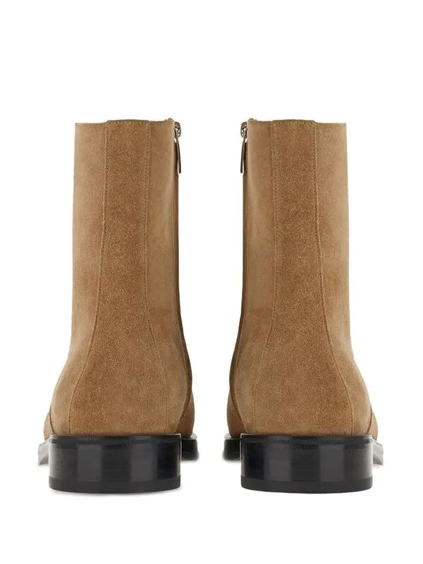 FERRAGAMO Calf Leather Ankle Boots - Brown