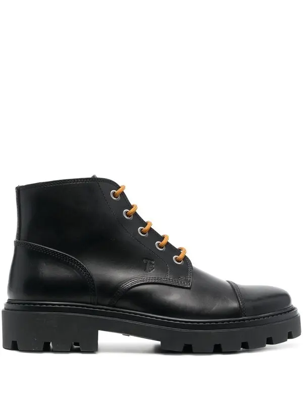 TOD'S Lace-up Leather Ankle Boots