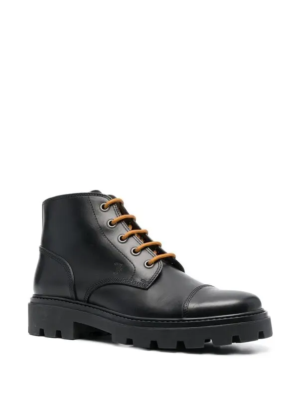 TOD'S Lace-up Leather Ankle Boots