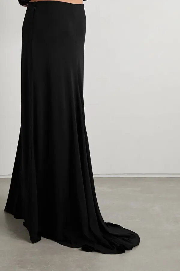 MAXIMILIAN Donna Draped Maxi Skirt