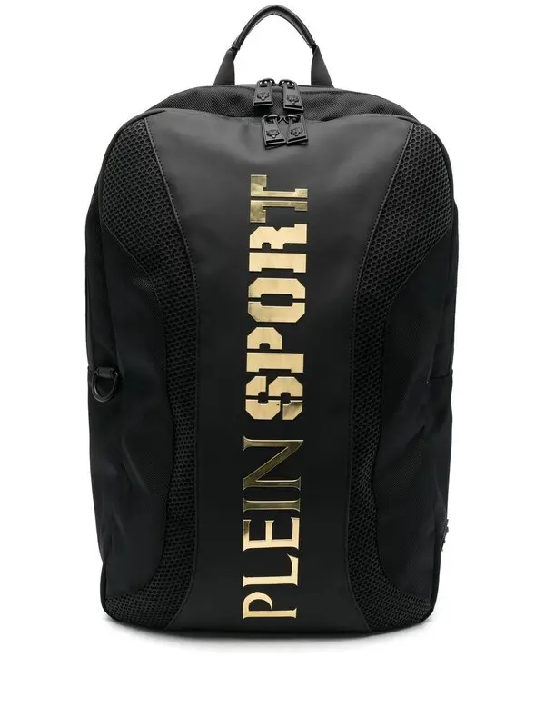 PLEIN SPORT Logo-print Backpack - Black