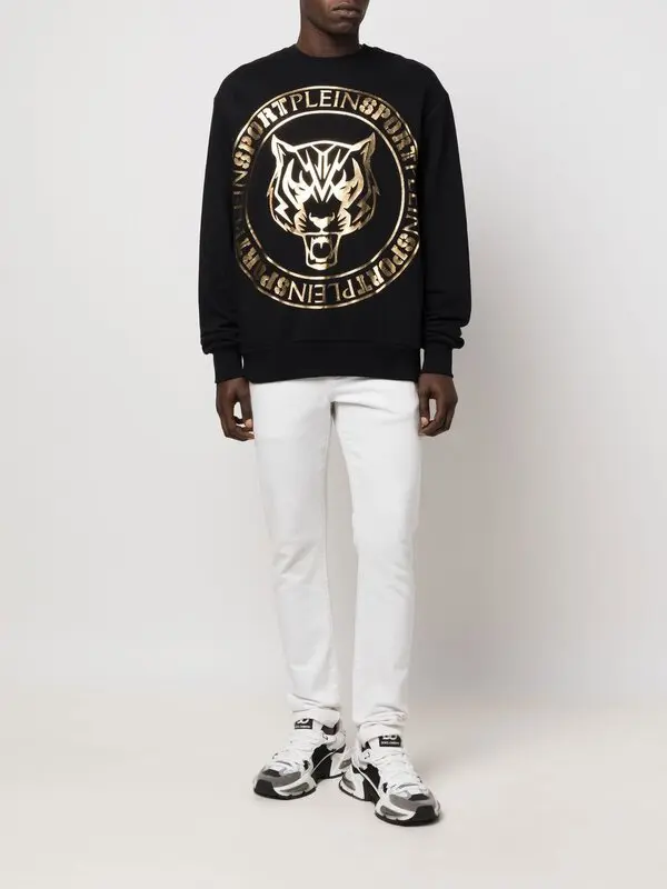 PLEIN SPORT Tiger-head Logo Sweatshirt
