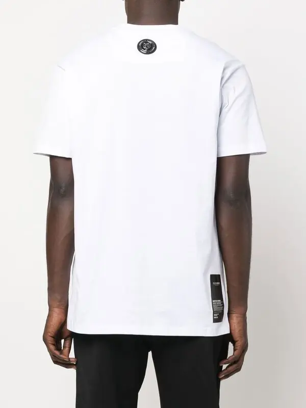 PLEIN SPORT Tiger-head Logo-print T-shirt - White