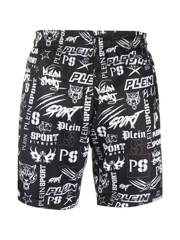 PLEIN SPORT Logo-print Swim Shorts