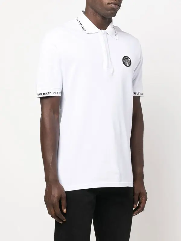 PLEIN SPORT Logo-patch Short-sleeve Polo Shirt