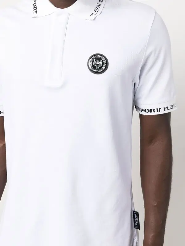 PLEIN SPORT Logo-patch Short-sleeve Polo Shirt