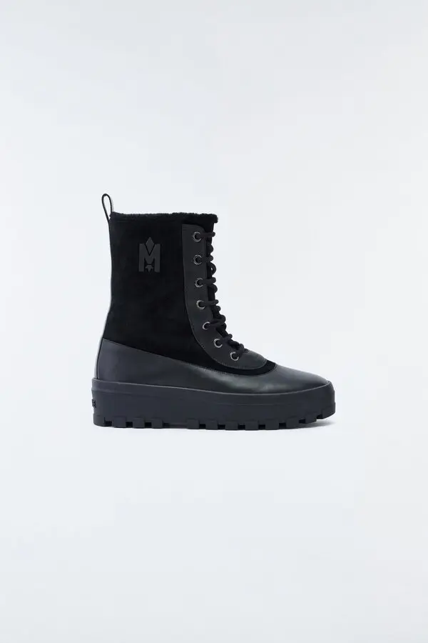 Mackage Hero-ms Lamb Suede Winter Boots - Black