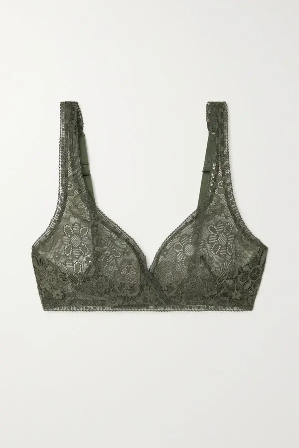 ERES Heureux Stretch-lace Soft-cup Triangle Bra - Green