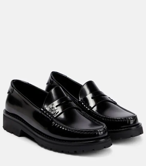 Saint Laurent Le Loafer Leather Penny Loafers