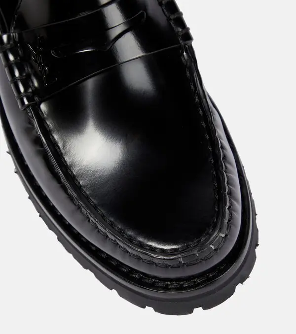 Saint Laurent Le Loafer Leather Penny Loafers