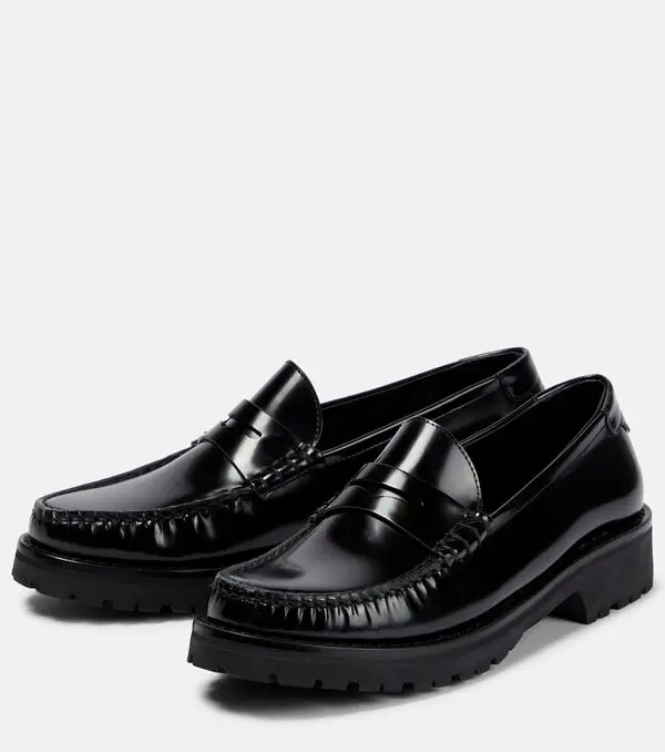 Saint Laurent Le Loafer Leather Penny Loafers