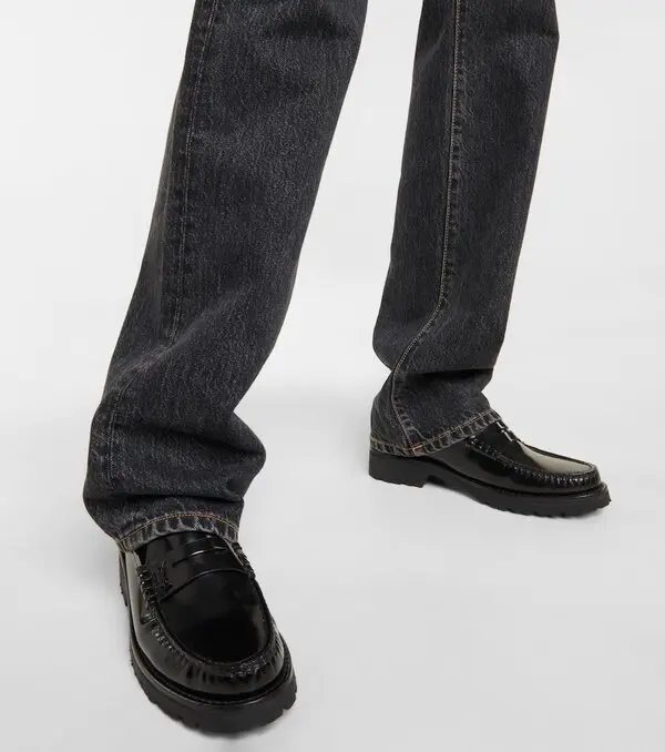 Saint Laurent Le Loafer Leather Penny Loafers