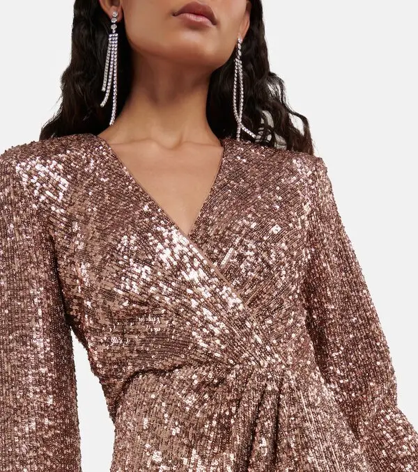 Simkhai Sequined Mini Dress In Gold - 30% Off | Editorialist