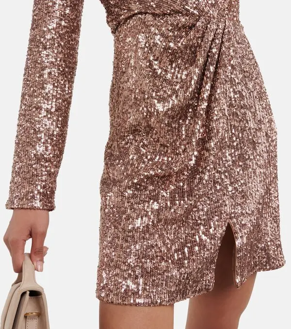 Simkhai Sequined Mini Dress In Gold - 30% Off | Editorialist