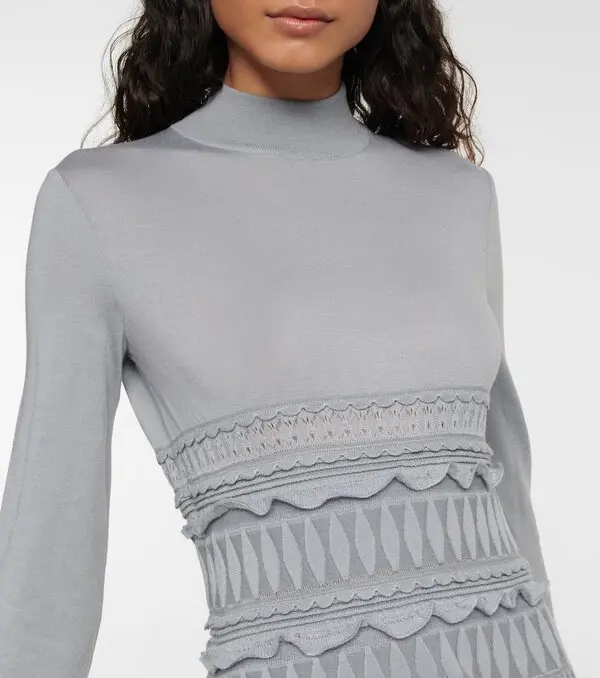 Alaïa Crinoline Mini Dress - Grey