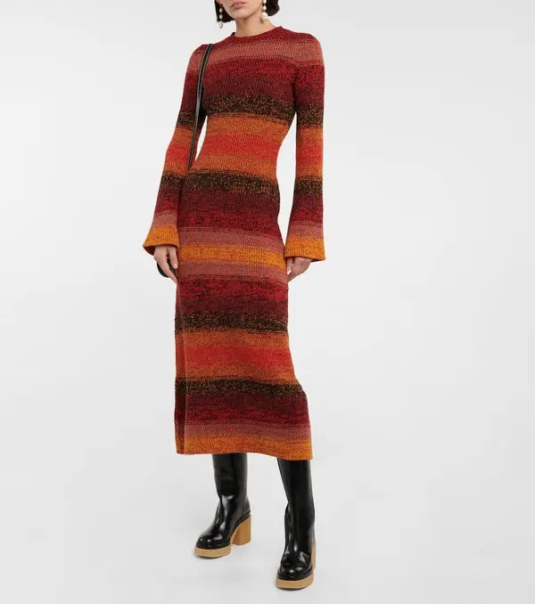 knee length dresses for ladies What You Need Oatmeal Brown Midi Sweater Dress – Shop the Mint