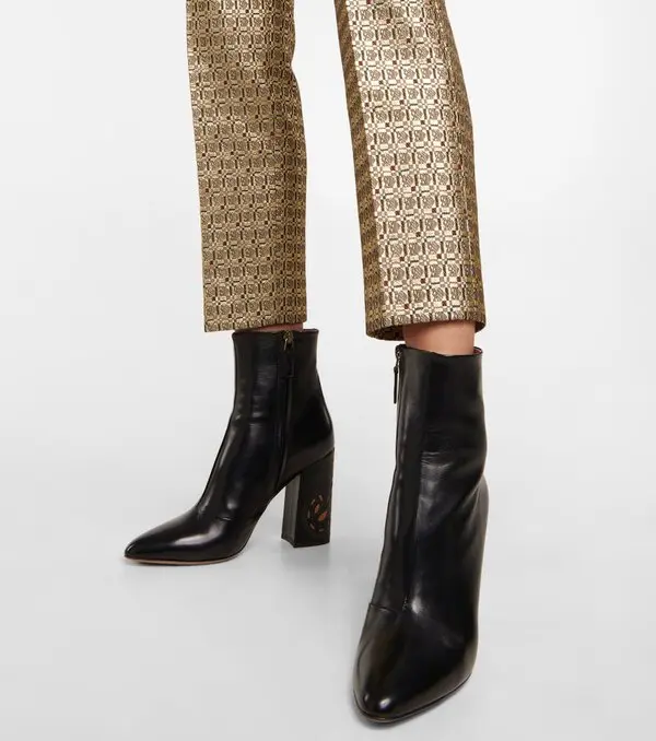 Etro Perforated Leather Ankle Boots