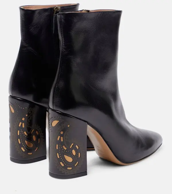 Etro Perforated Leather Ankle Boots