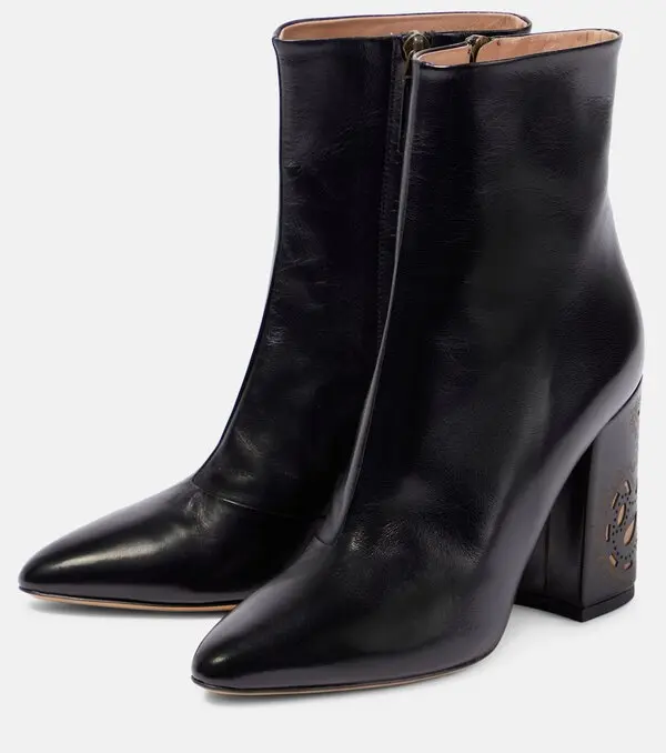 Etro Perforated Leather Ankle Boots