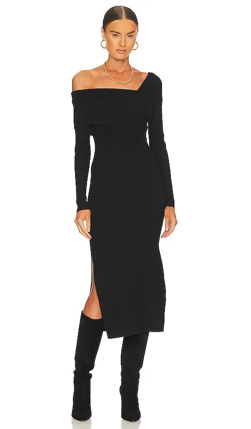Line & Dot Sylvie Midi Sweater Dress In Black - 30% Off | Editorialist