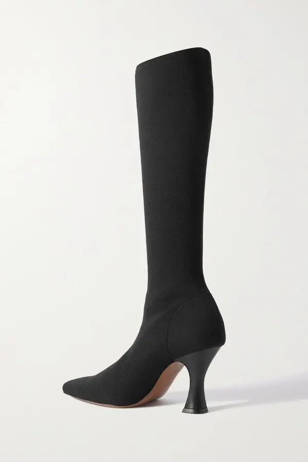 NEOUS Ran Stretch-knit Knee High Boots - Black
