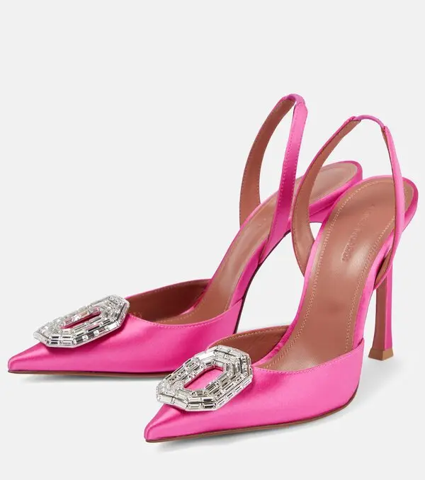 Amina Muaddi Camelia Slingback Pumps