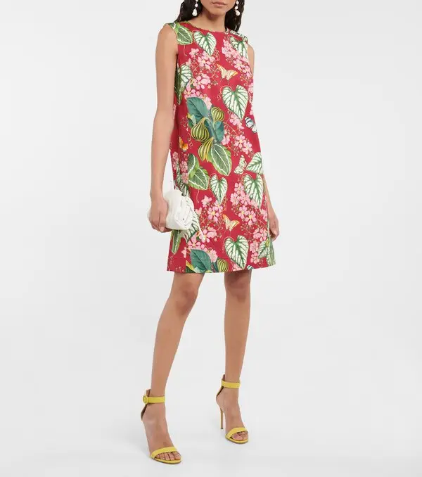 Oscar De La Renta Floral Mini Dress