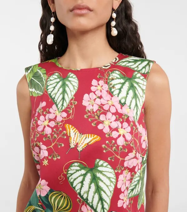 Oscar De La Renta Floral Mini Dress