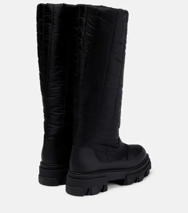 GIA BORGHINI Knee-high Quilted Fabric Boots