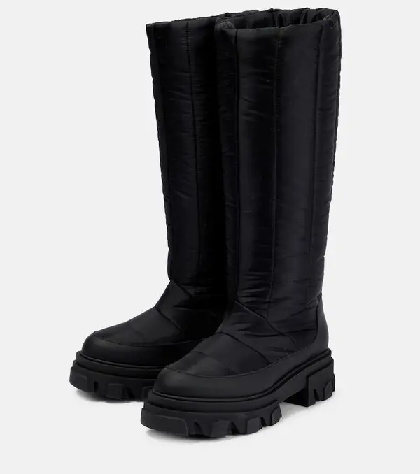 GIA BORGHINI Knee-high Quilted Fabric Boots