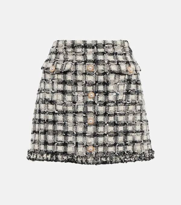 LoveShackFancy Nate Tweed Miniskirt