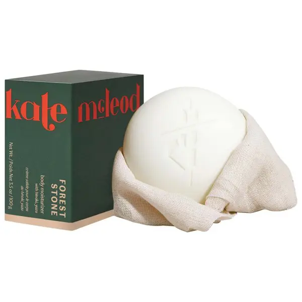 KATE MCLEOD The Body Stone Deep Moisturizing Cocoa Butter Lotion Bar For Dry Skin Treatment Forest Stone