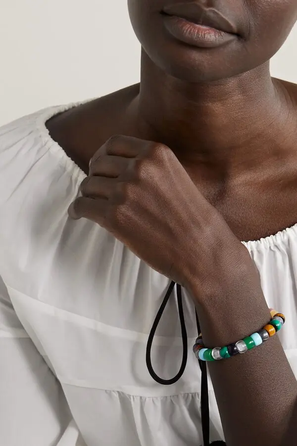 Carolina Bucci Forte Beads Moonbow 18-karat And Lurex Multi-stone Bracelet Kit