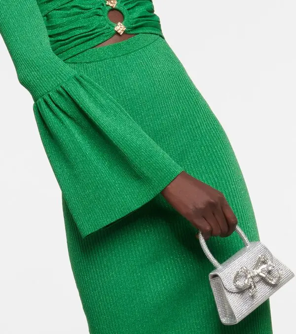 self portrait cutout ribbed knit midi dress self-portrait - Black Off Shoulder Knit Midi Dress