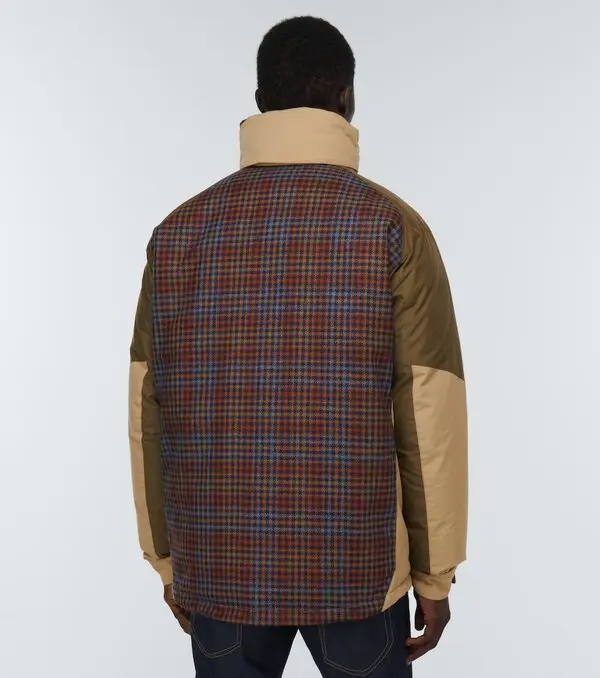 Junya Watanabe X Karrimor Corduroy-Trimmed Down Jacket In Beige