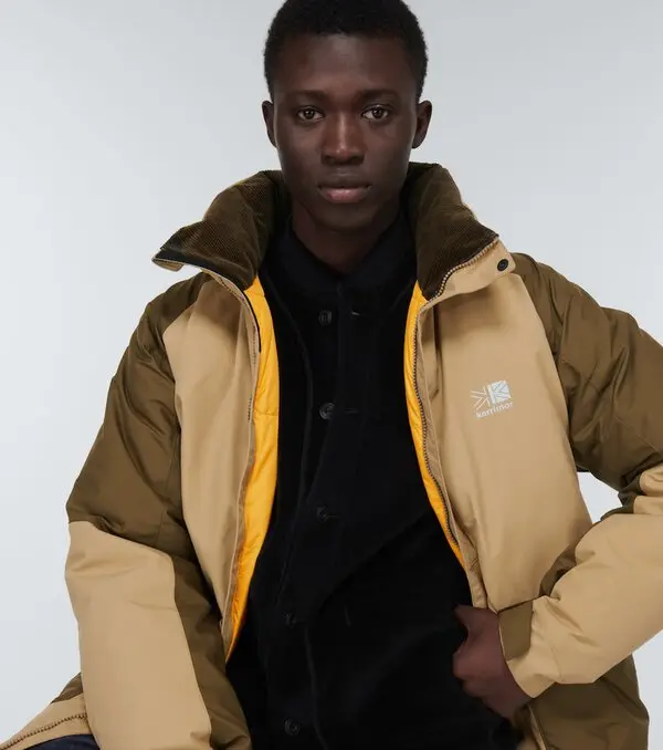 Junya Watanabe X Karrimor Corduroy-Trimmed Down Jacket In Beige