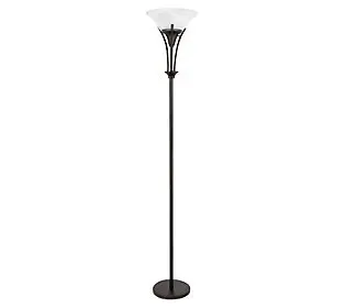 GLOBE ELECTRIC Gatineau 71' Floor Lamp W Alabas Ter Glass Shade - One-color