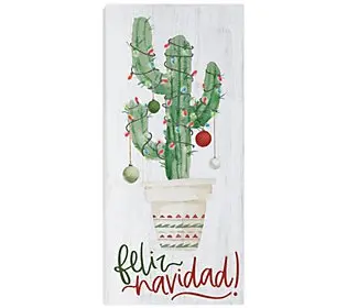 SINCERE SURROUNDINGS 12' Feliz Navidad Cactus I Nspire Board - One-color