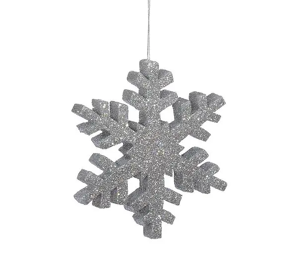 VICKERMAN 24' Glitter Snowflake Ornament - One-color