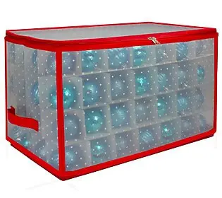 NORTHLIGHT 20.5' Transparent Zip Up Christmas S Torage Box - One-color