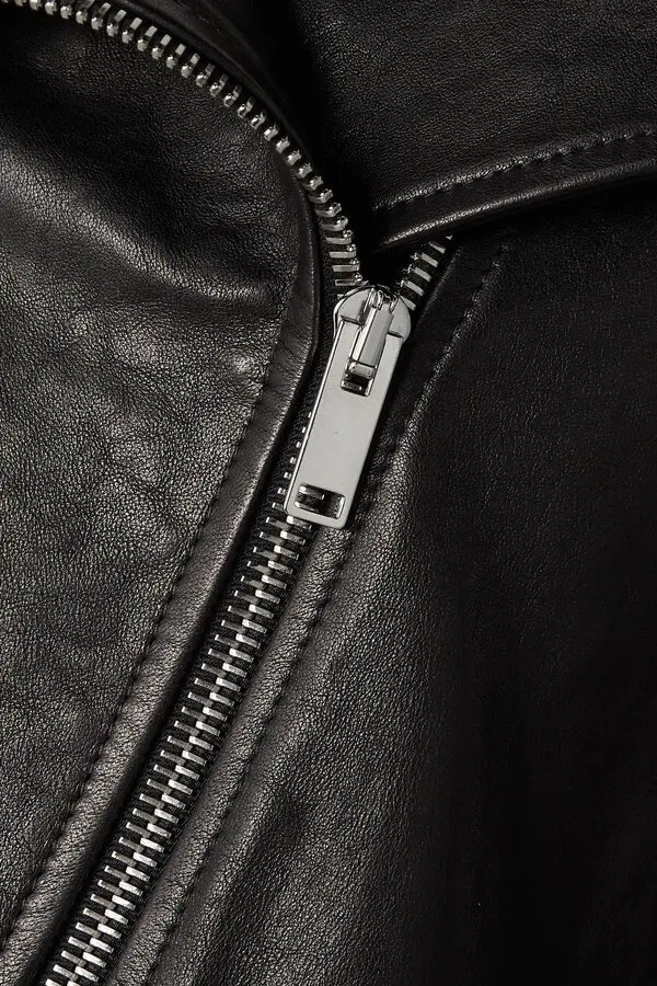 Khaite Gelman Cropped Leather Biker Jacket