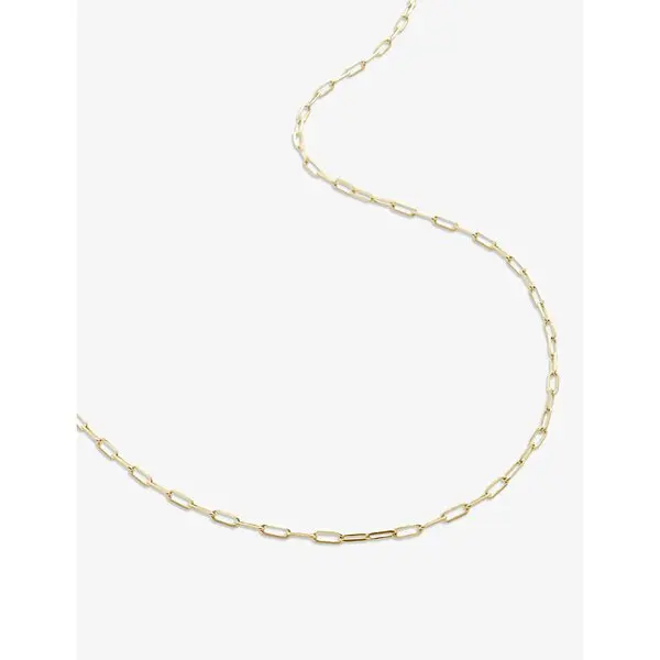 Monica Vinader Mini Paperclip Chain Necklace - Gold