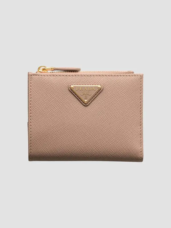 Prada Saffiano Leather Wallet - Beige