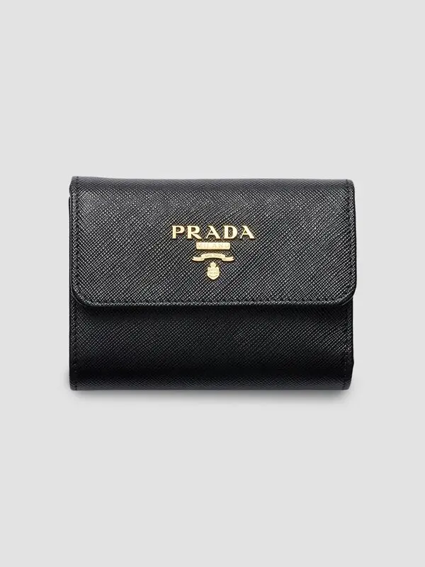 Prada Saffiano Leather Wallet - Black