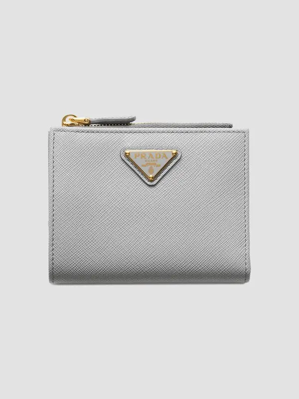 Prada Saffiano Leather Wallet - Grey