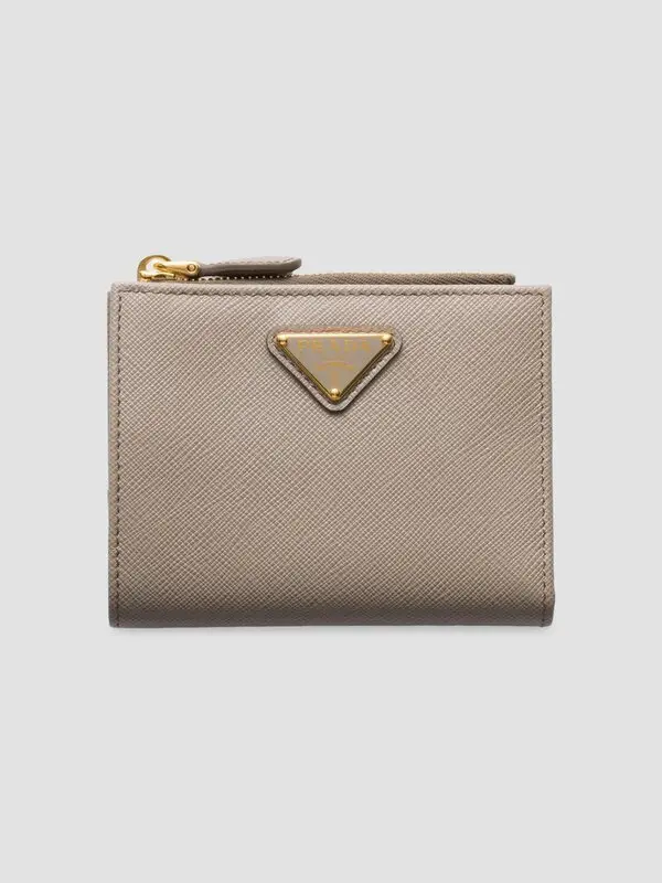 Prada Saffiano Leather Wallet - Grey