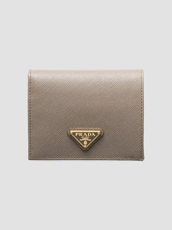 Prada Saffiano Leather Wallet - Grey