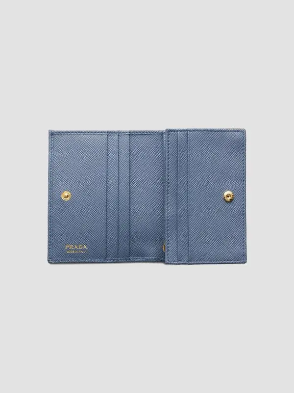 Prada Saffiano Leather Wallet - Medium Blue
